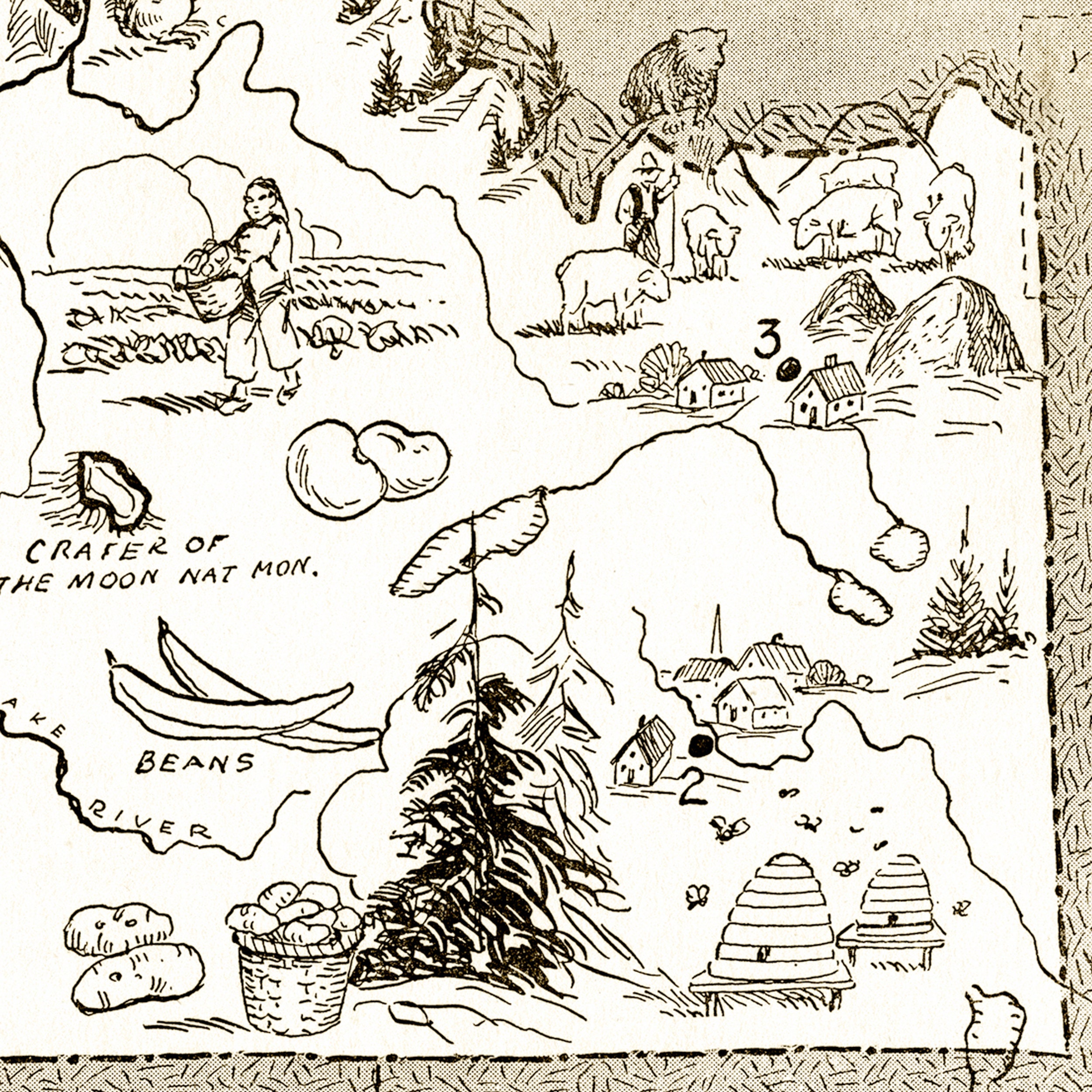 Pictorial State Map of Idaho – Digital Download PRINTABLE Vintage Fun ...