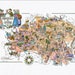 Fun Map of Provinces Du Centre a French Province, France Digital ...