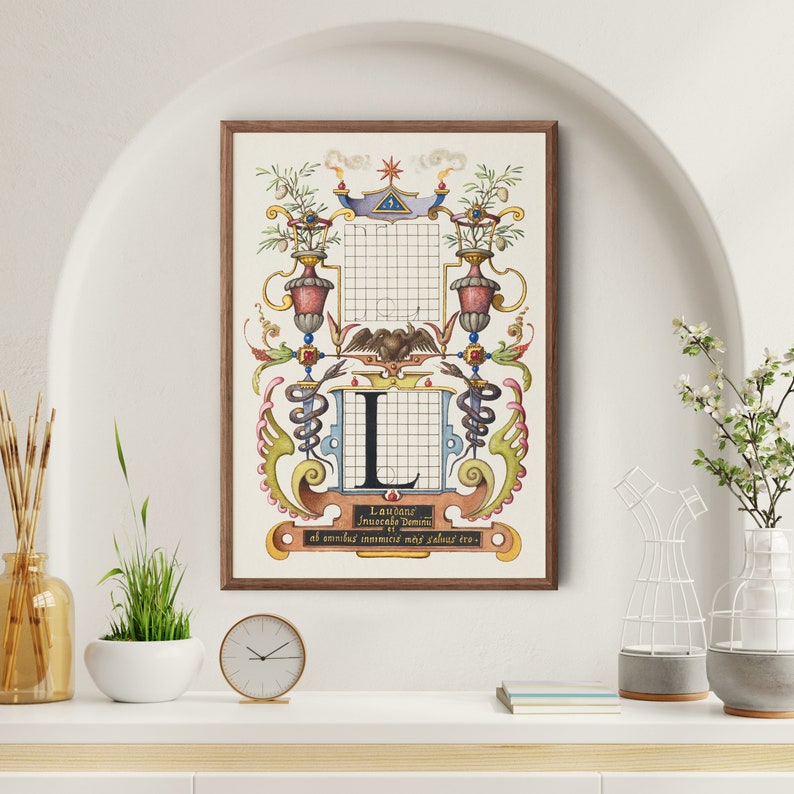 Letter L - Calligraphy Alphabet – Printable Digital Download, Vintage ...