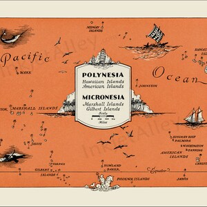 Map of Islands in Polynesia & Micronesia – Digital Download PRINTABLE ...