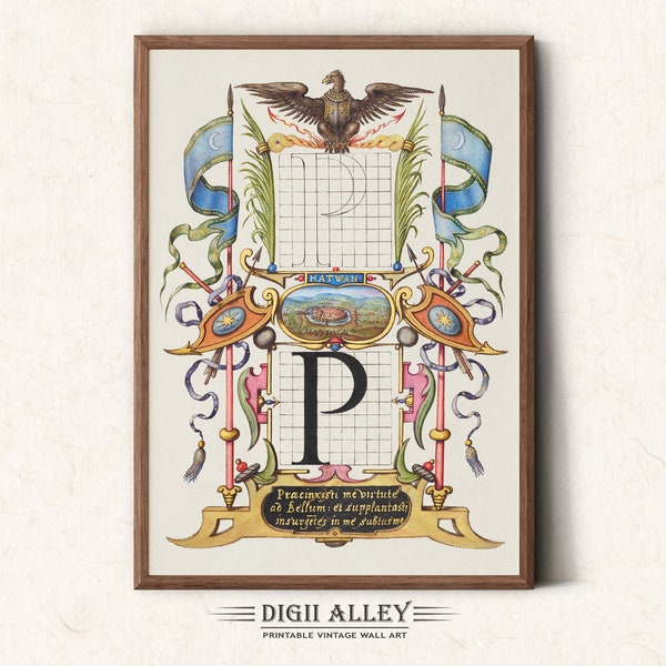 Illuminated Letter P - Etsy