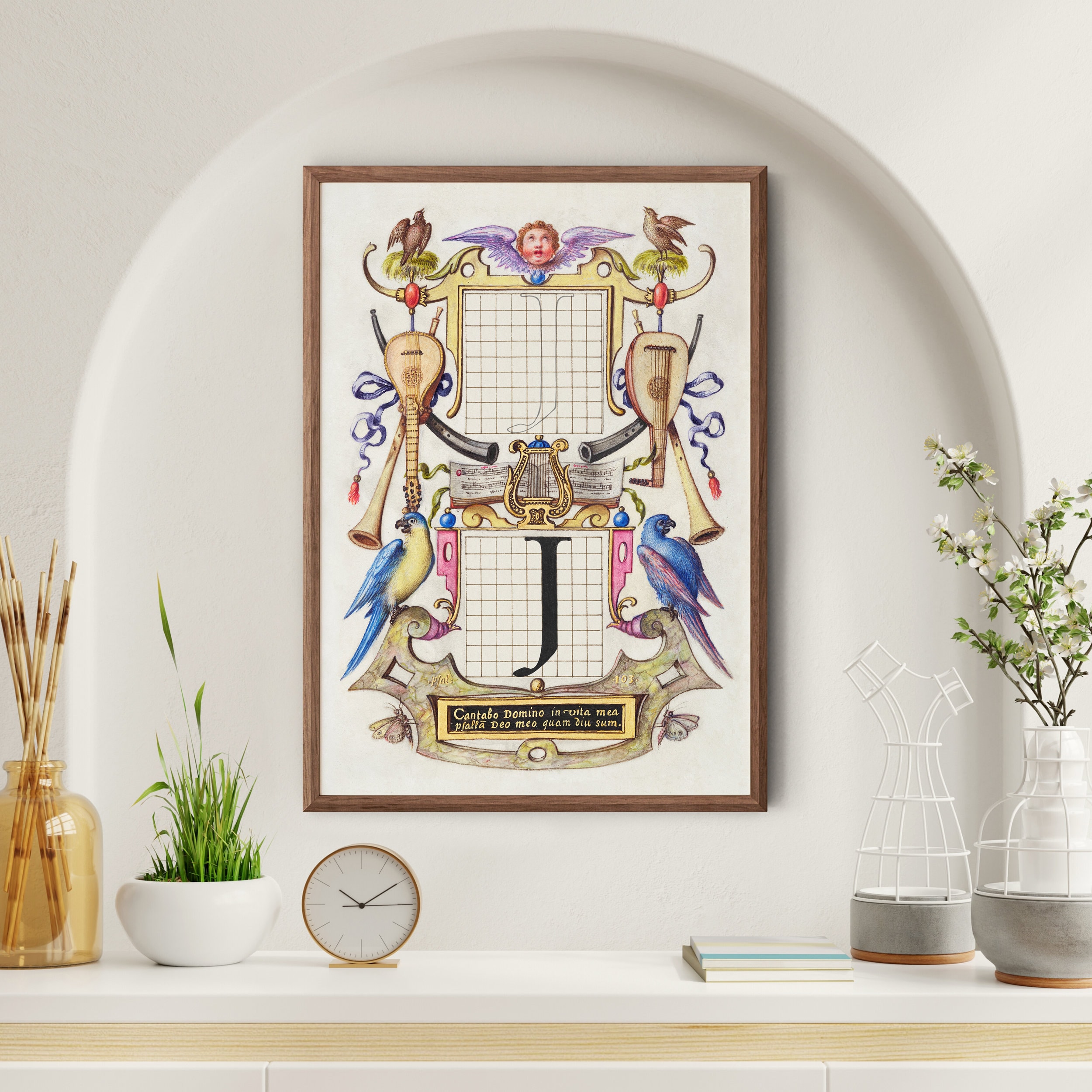 Letter J - Calligraphy Alphabet – Printable Digital Download, Vintage ...