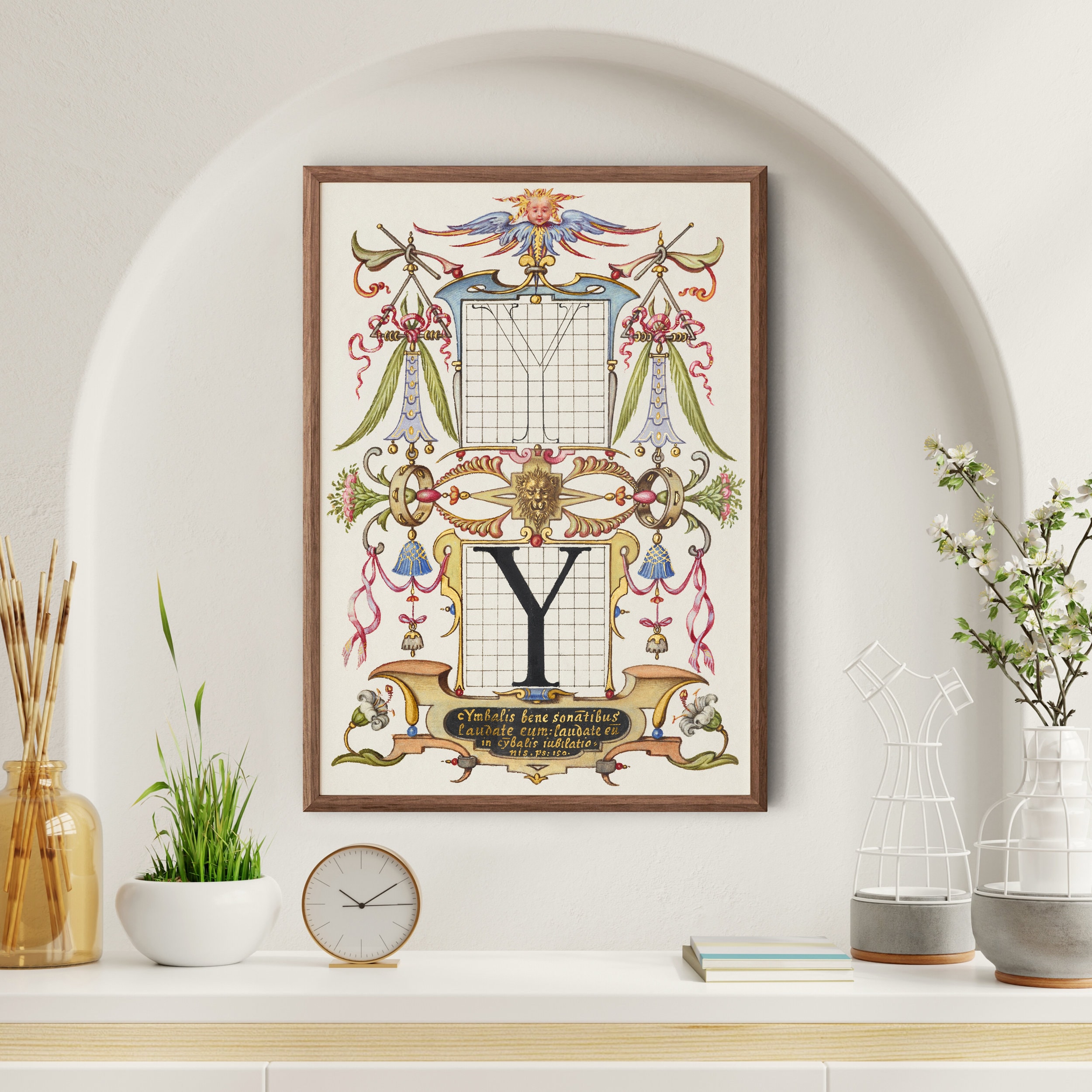 Letter Y Calligraphy Alphabet Printable Digital Download, Vintage ...