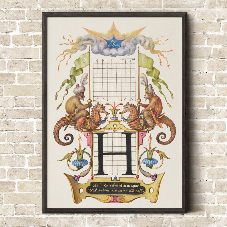 Letter H - Calligraphy Alphabet – Printable Digital Download, Vintage ...