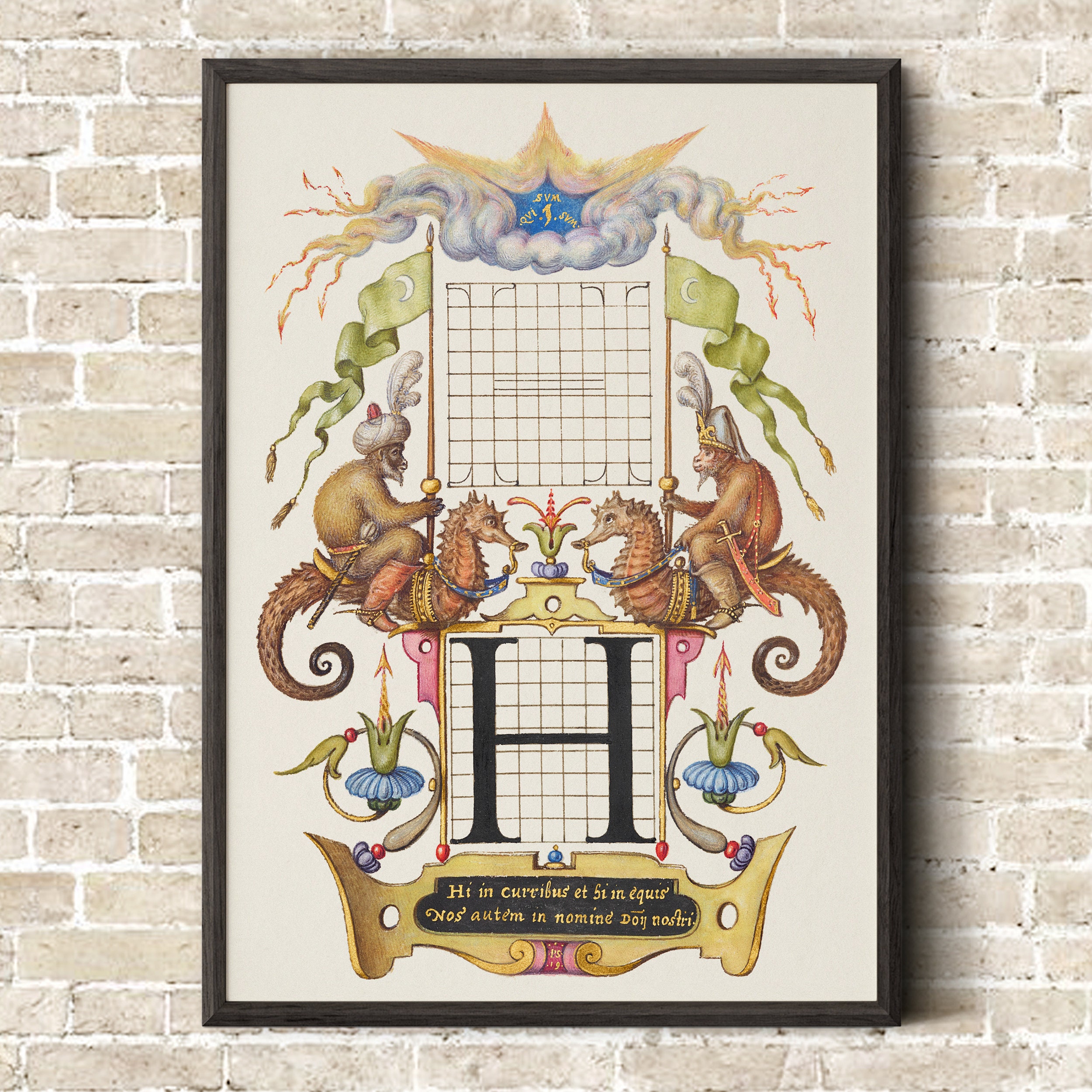 Letter H - Calligraphy Alphabet – Printable Digital Download, Vintage ...
