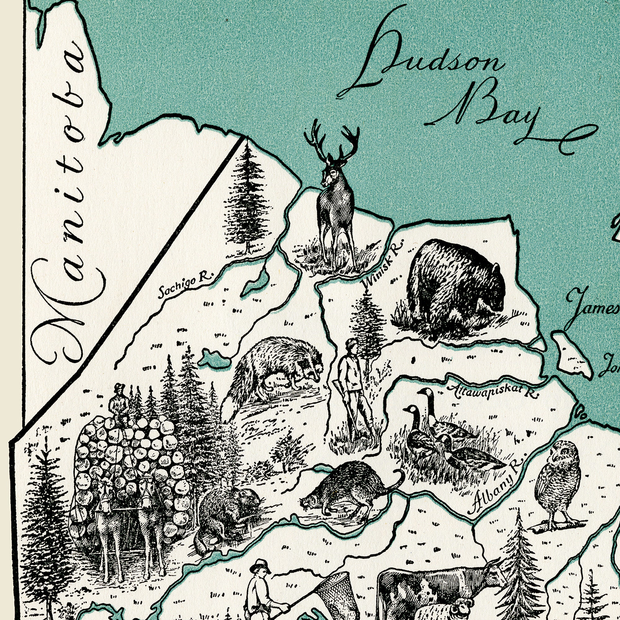 Map of Ontario Canada – Digital Download PRINTABLE Fun Vintage ...