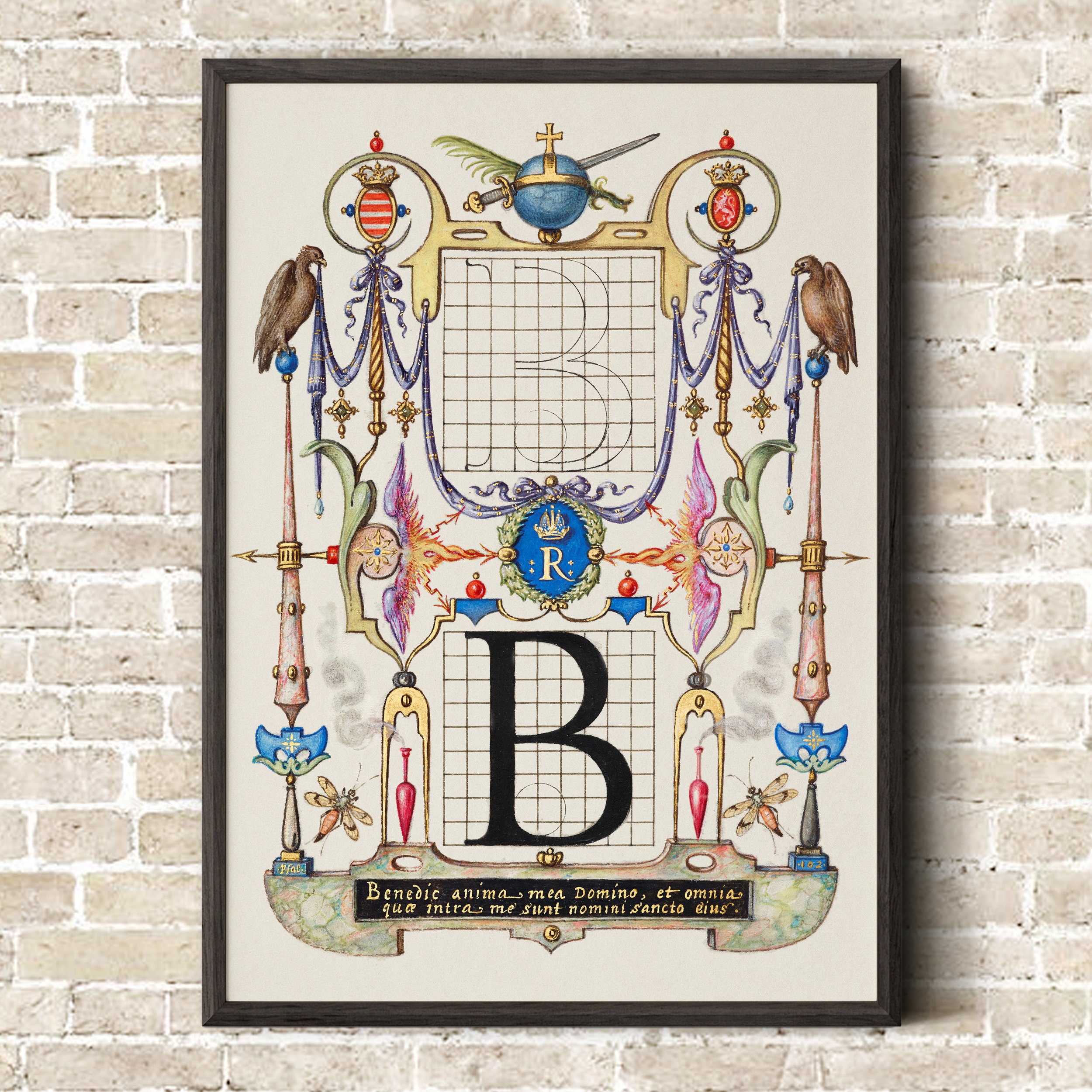 Letter B - Calligraphy Alphabet – Printable Digital Download, Vintage ...
