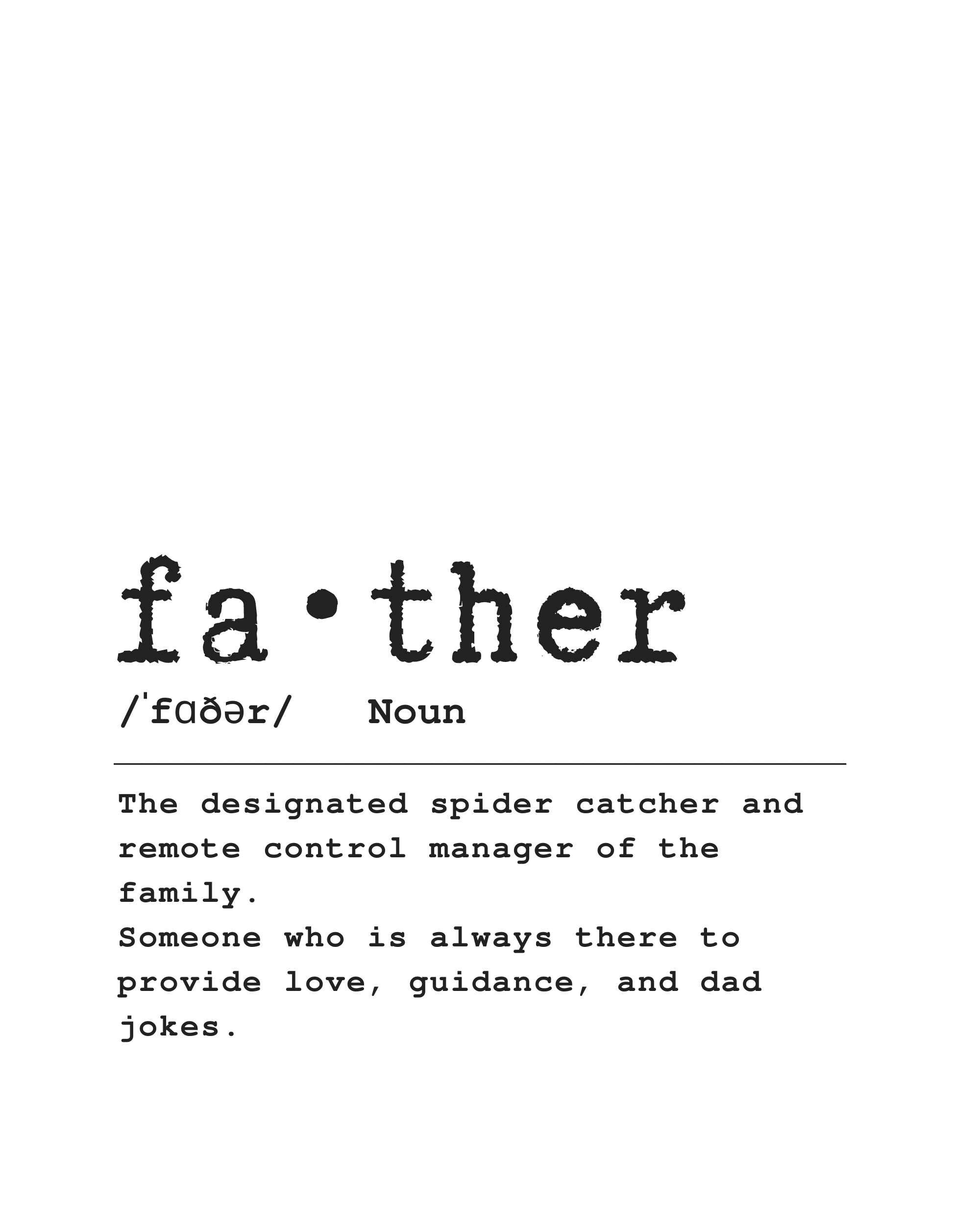 FATHER Definition| Humor Printable Wall Art | Digital Download Print ...