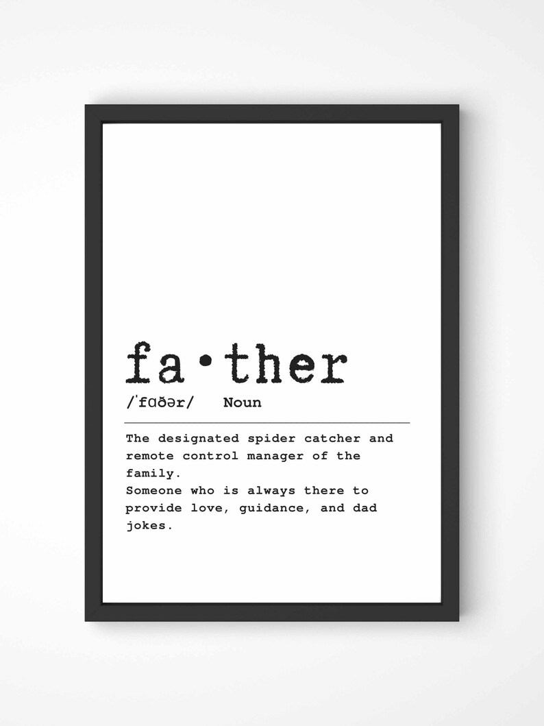FATHER Definition| Humor Printable Wall Art | Digital Download Print ...