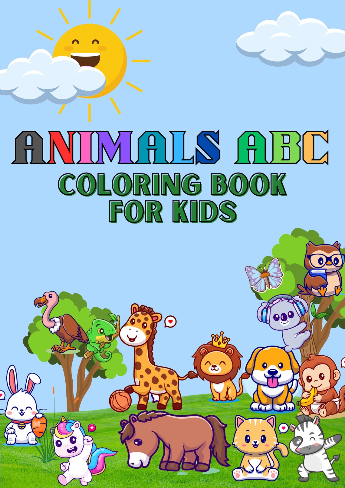 Animals ABC Coloring Book for Kids - Etsy