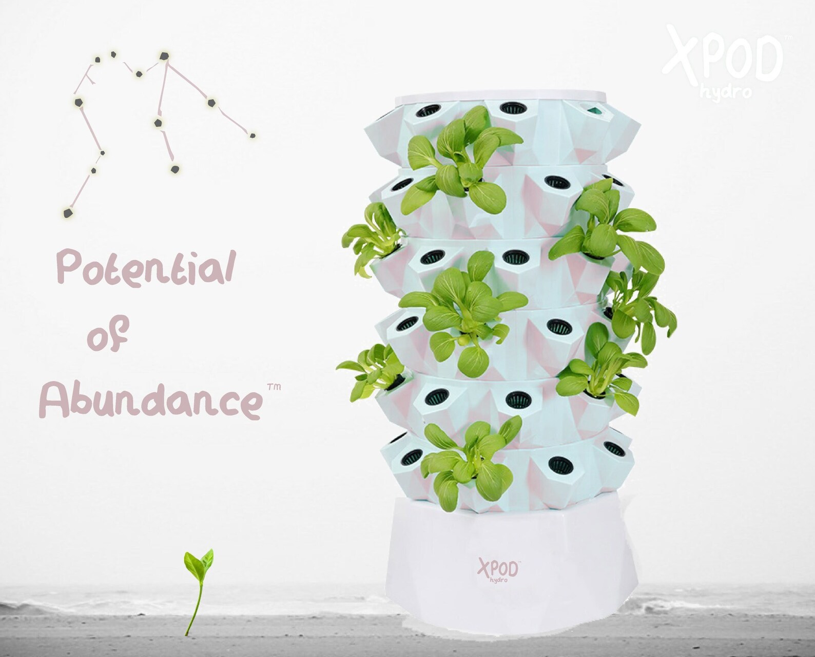 Xpod Hydro: Vertical Hydroponic Grow Tower for Indoor Gardening ...