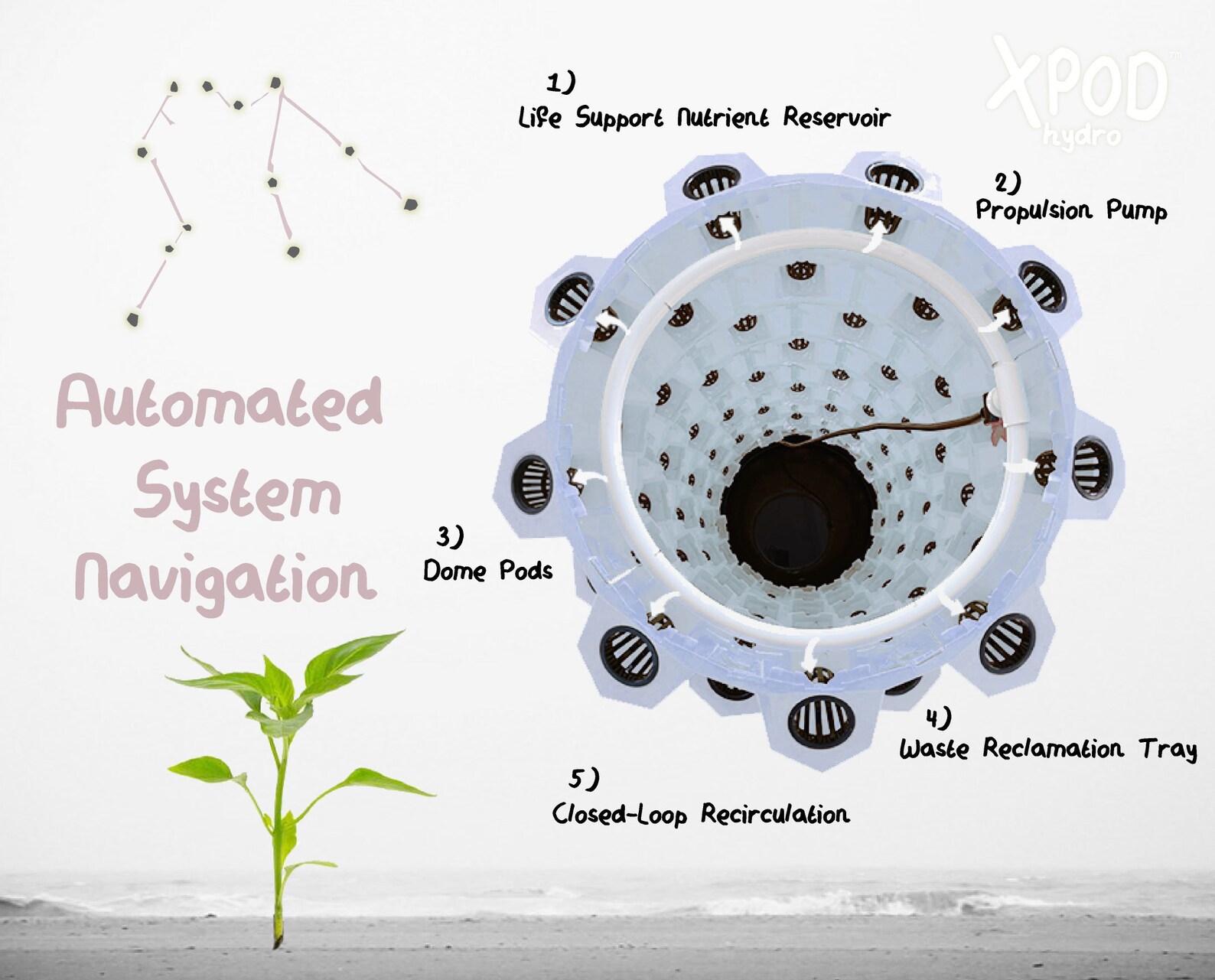 Xpod Hydro: Vertical Hydroponic Grow Tower for Indoor Gardening ...