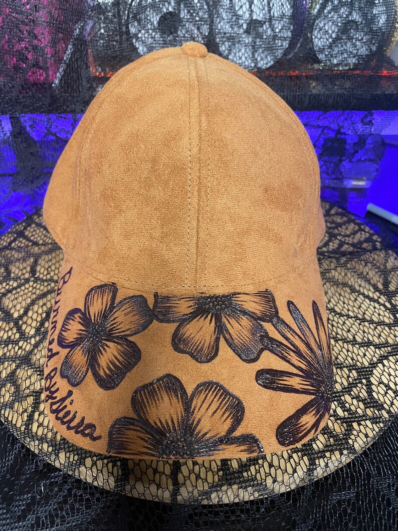 Hand Burned Suede Ball Cap - Etsy