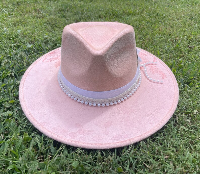 Burned Pink Felt Fedora Hat - Etsy