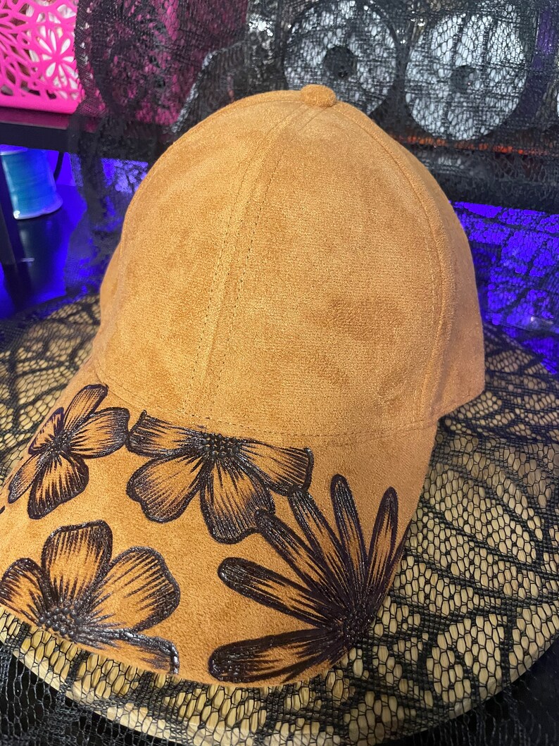 Hand Burned Suede Ball Cap - Etsy