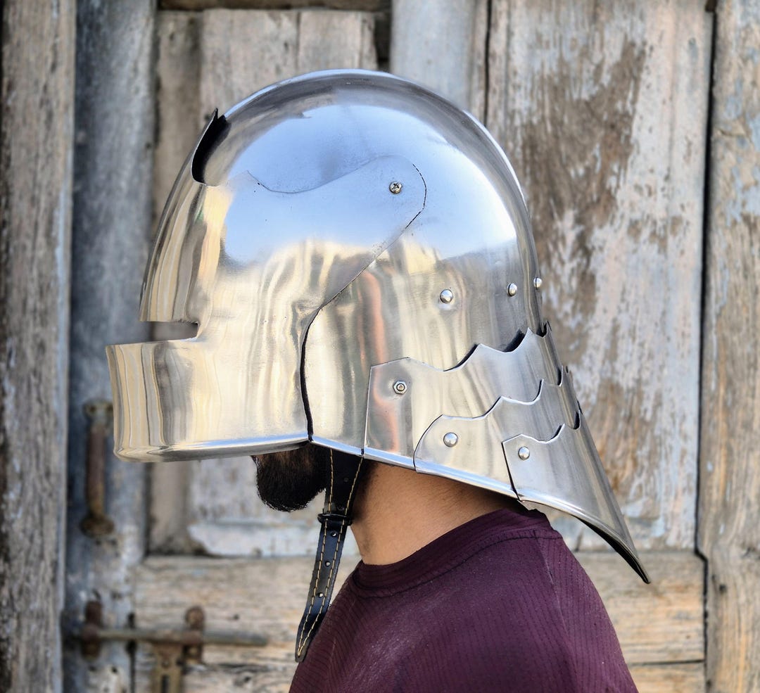 Sallet Helmet, Gothic Armor Helmet, Medieval Larp Helmet, Handmade Gift ...