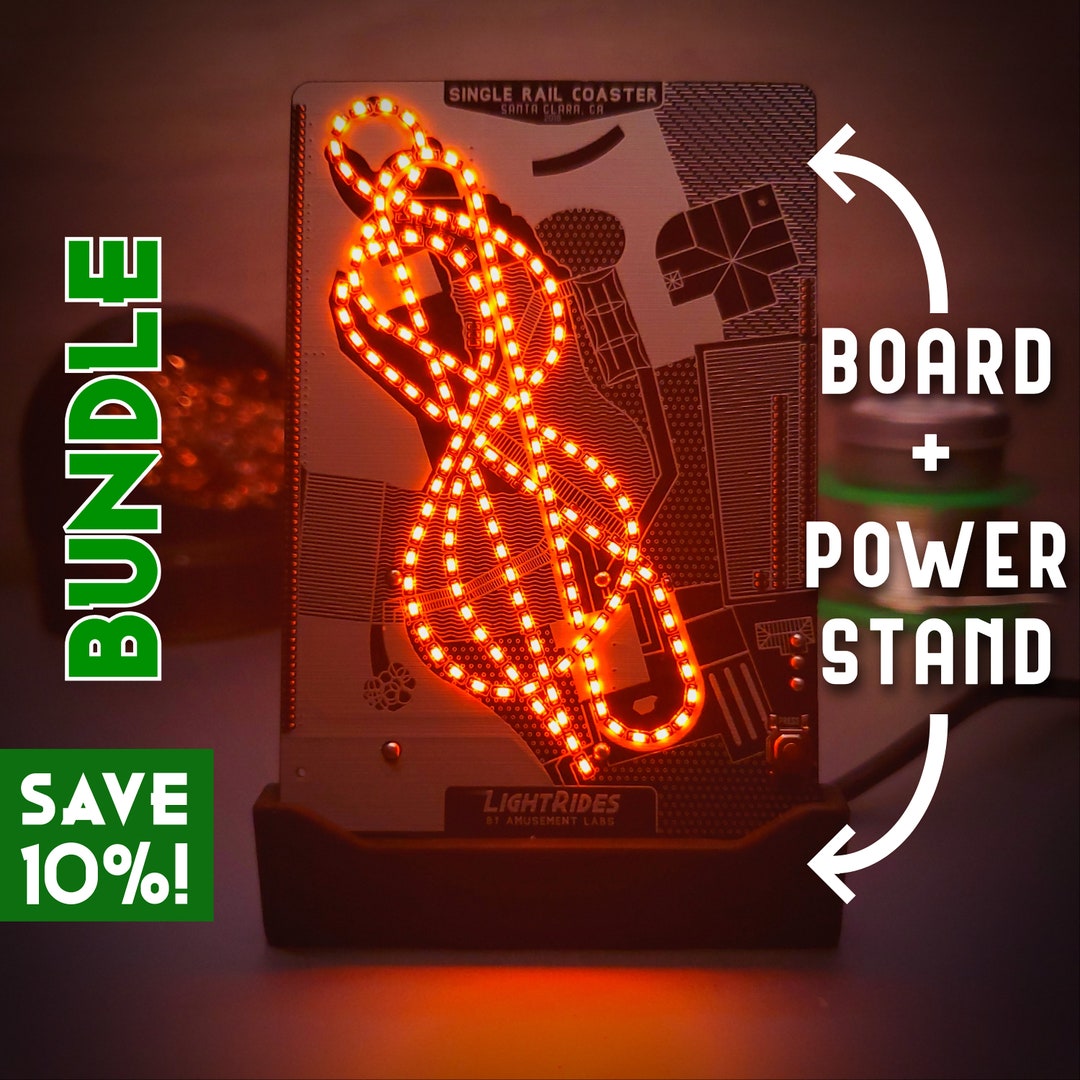 BUNDLE: Single Rail Coaster Power Stand Lightrides Light-up LED Roller ...
