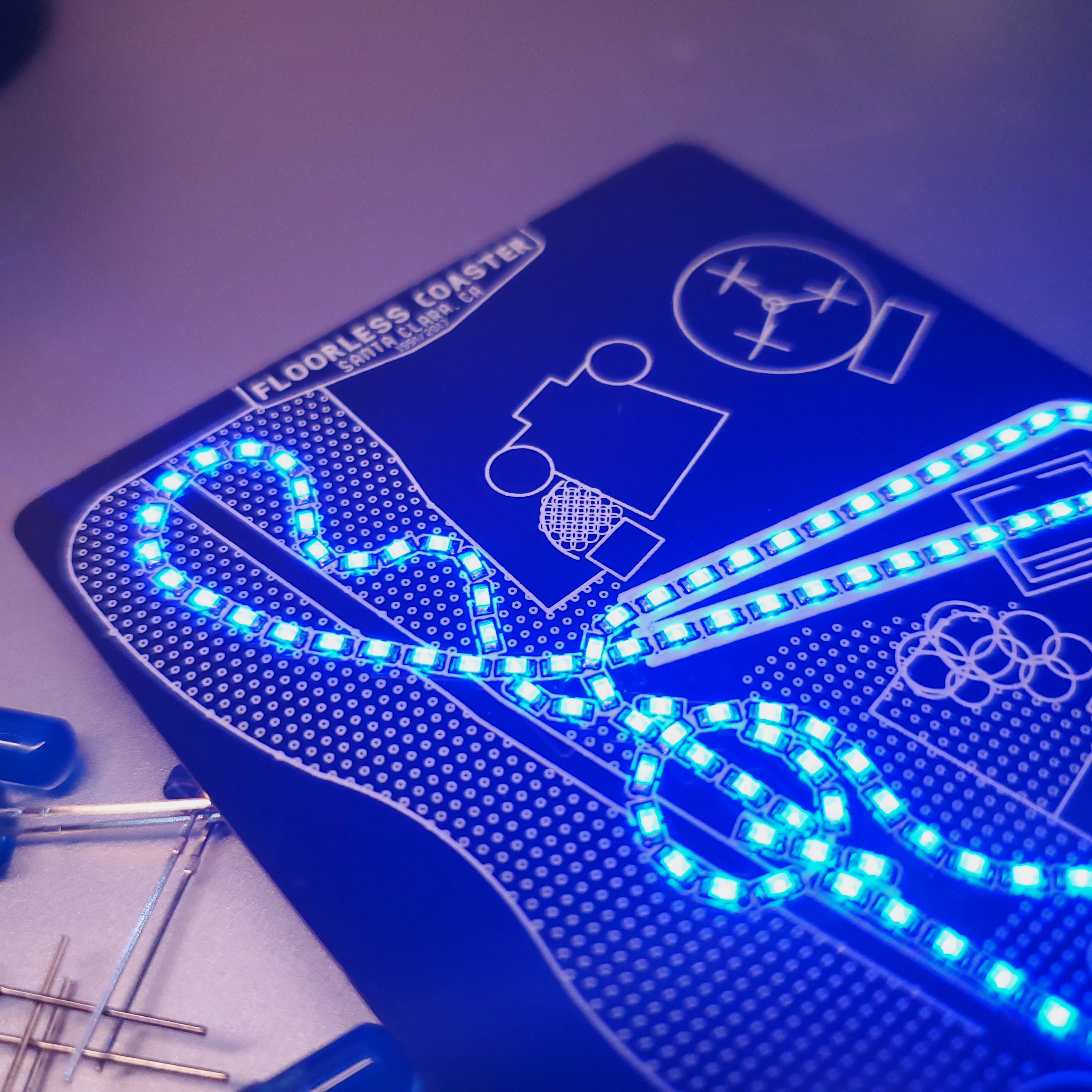 Patriot Inspired LED Display floorless Coaster Santa Clara, CA ...