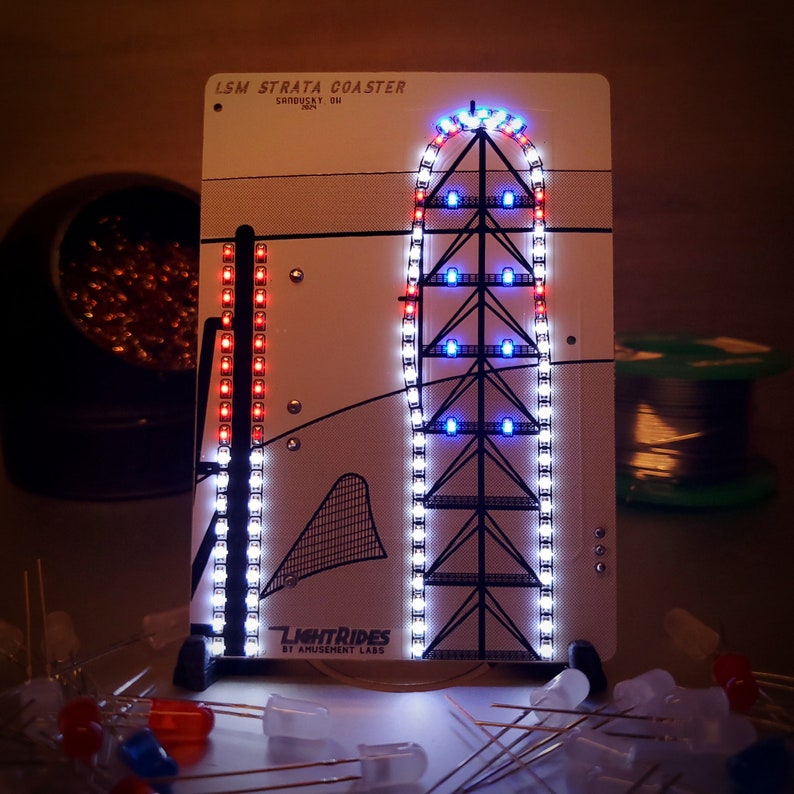 Top Thrill 2 Inspired "lsm Strata Coaster" | Lightrides | Light-up LED ...