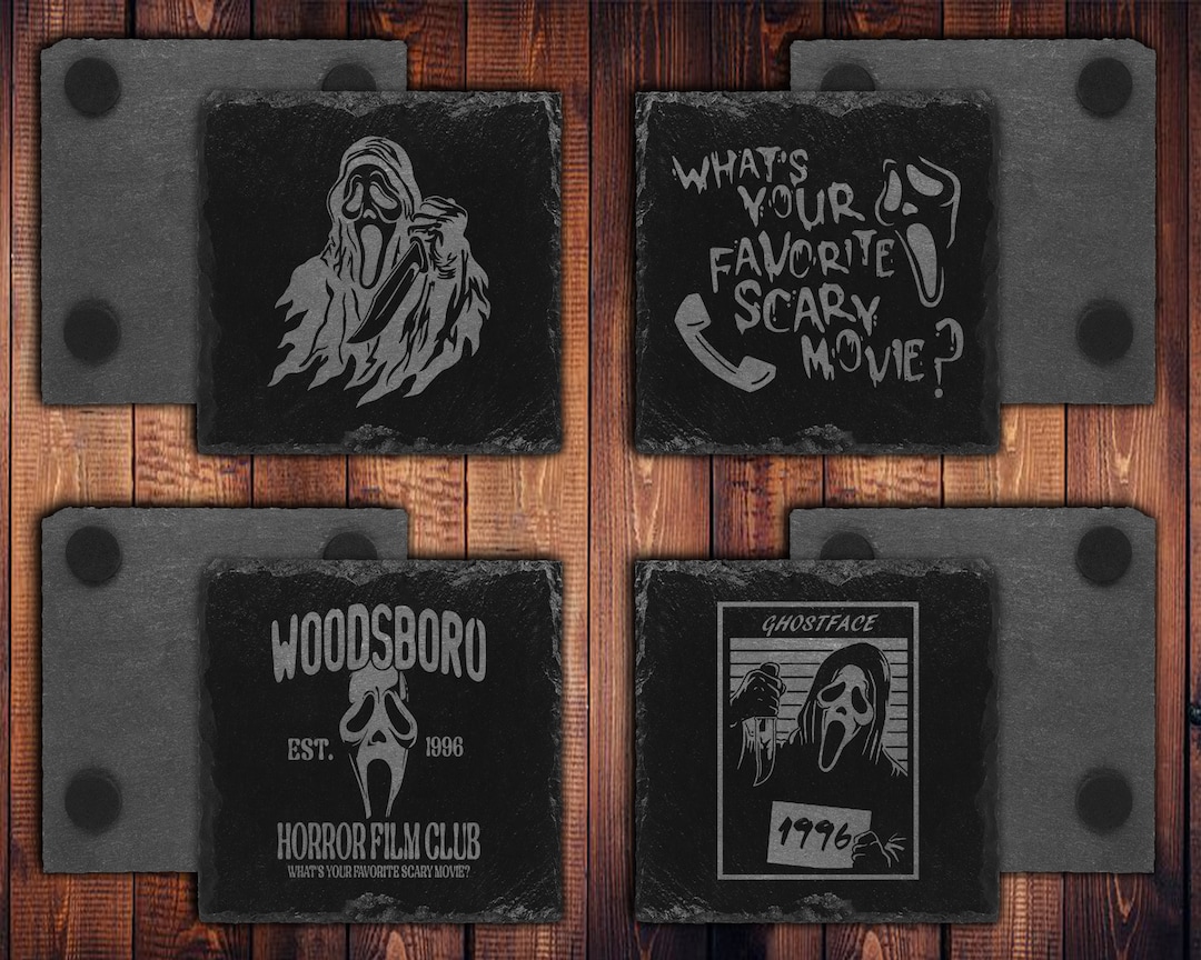 Ghostface Coaster Set Scream Coaster Set Scream Coasters Ghostface ...