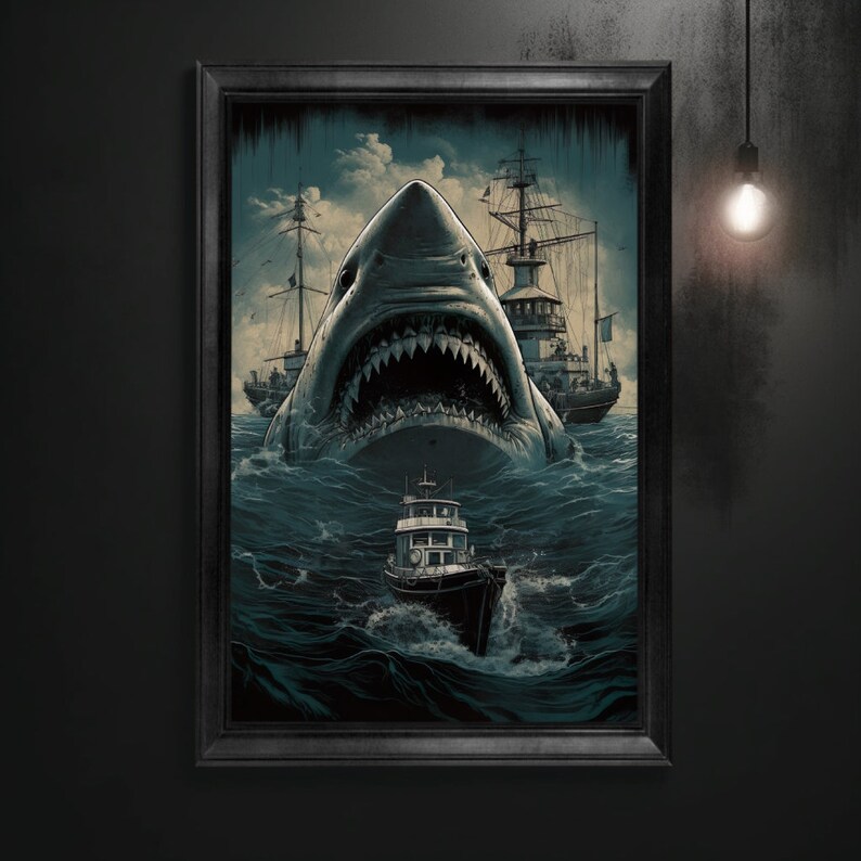 Jaws Poster Jaws Downloadable Poster Jaws Digital Art Jaws Home Decor ...