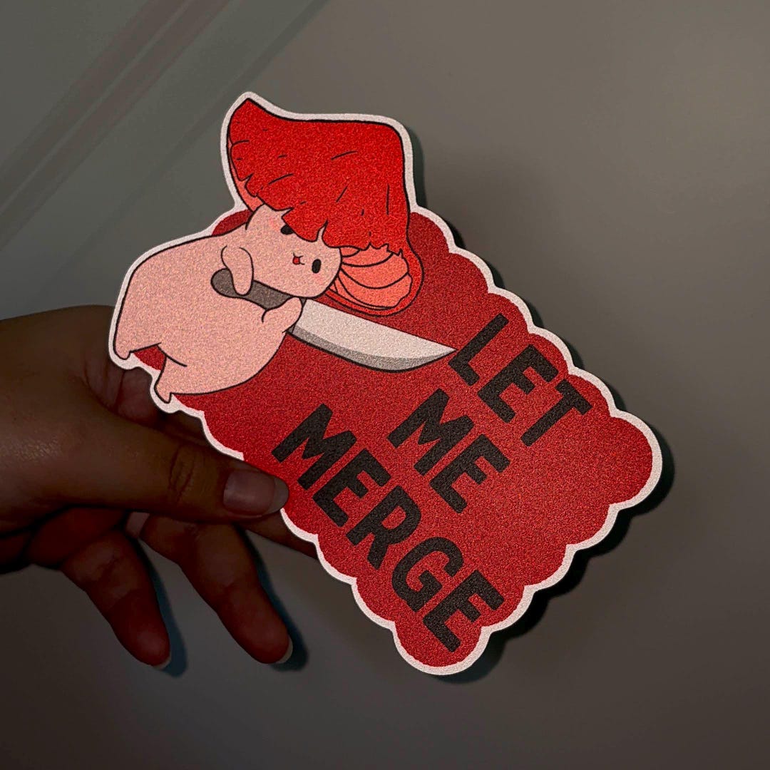 Let Me Merge Bumper Sticker; Let Me Merge Bumper Magnet; Rear Bumper ...