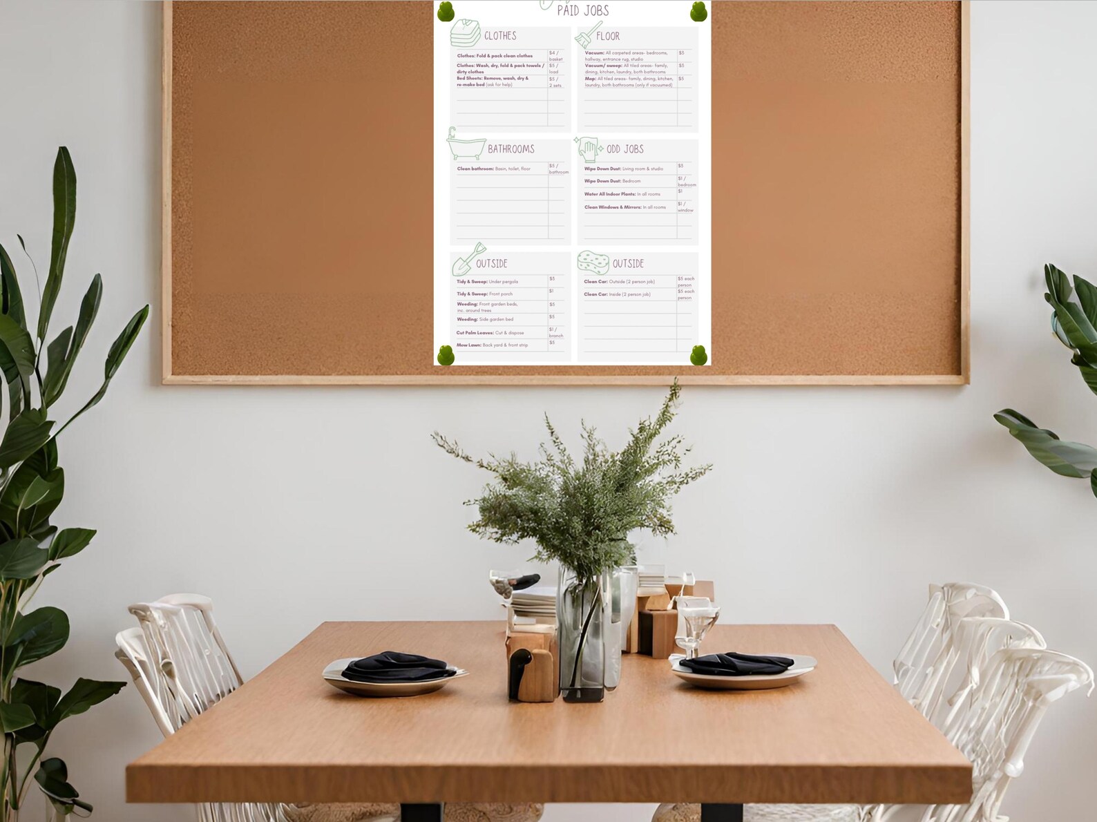KIDS Editable Meal Plan CHORE CHART Digital Cleaning Weekly & Daily ...