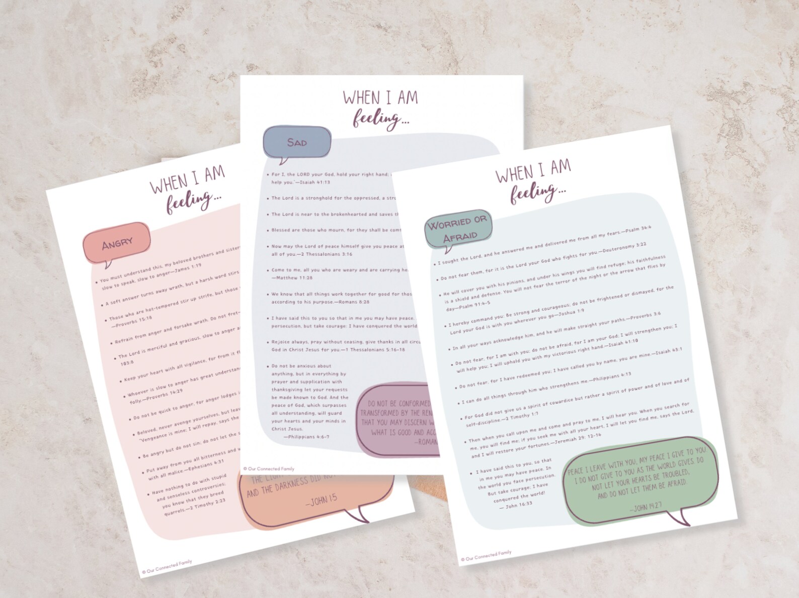 Bible Verse Emotional Regulation Poster: Christian Calming Scripture ...