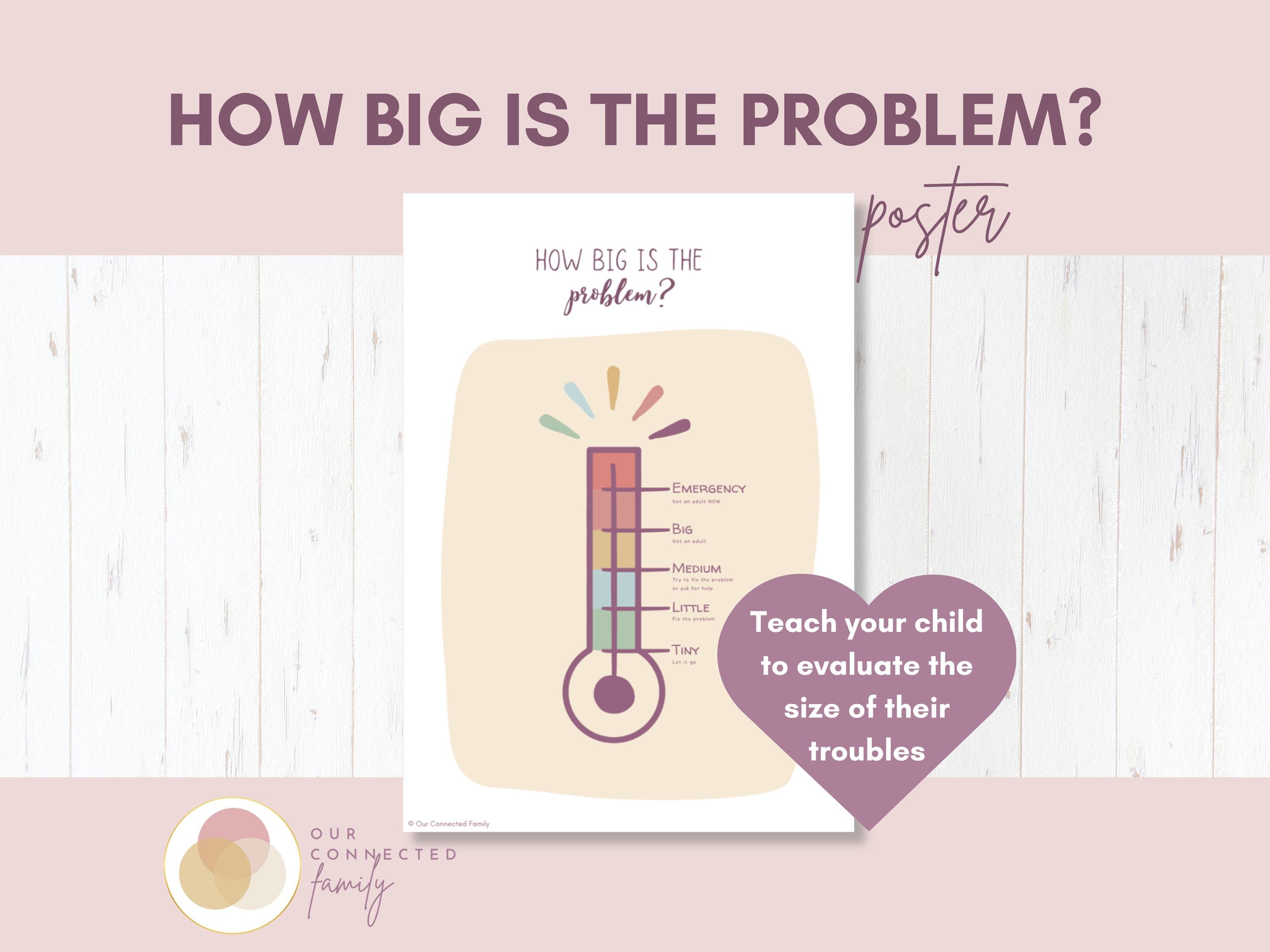 How Big is the Problem Poster- Thermometer Zones of Regulation Poster ...