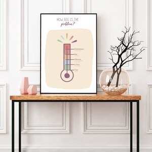 How Big is the Problem Poster- Thermometer Zones of Regulation Poster ...