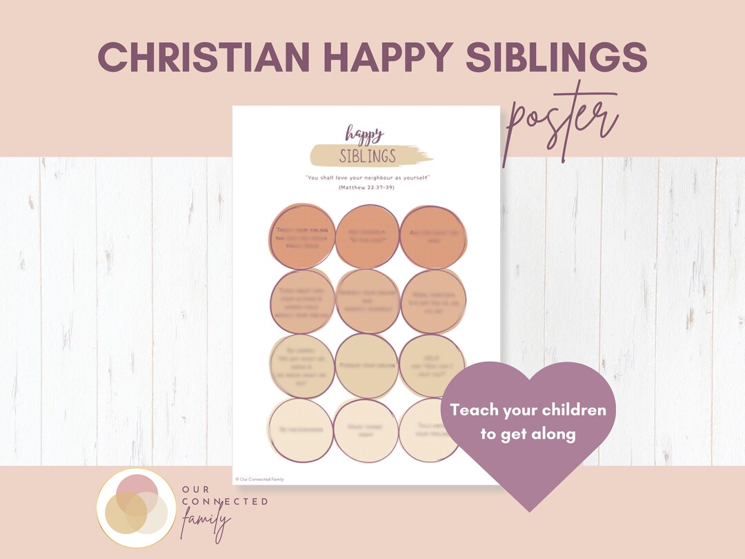 Siblings Happy Relationship Poster for Kids, Help Children Have Healthy ...