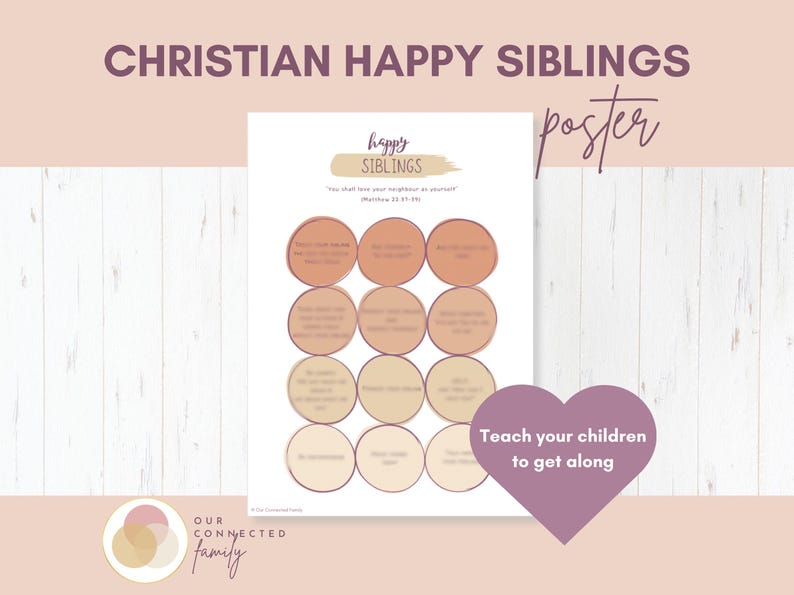 Siblings Happy Relationship Poster for Kids, Help Children Have Healthy ...