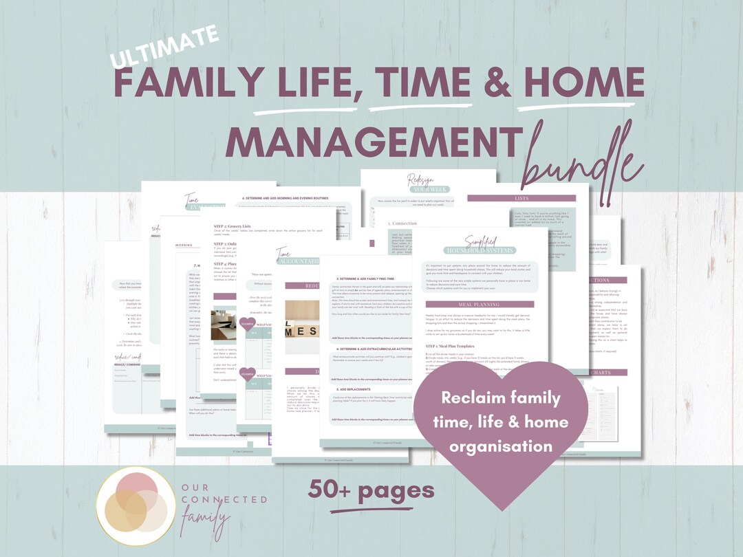 Home Management Organiser | Family Time Management | Christian Family ...