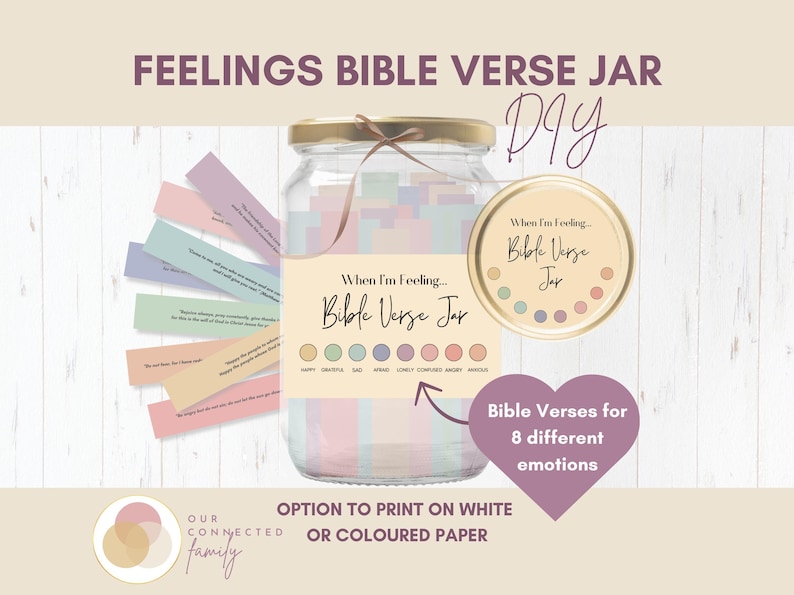 Printable BIBLE VERSE Jar & Lid Labels – 16 Oz Digital Download DIY ...