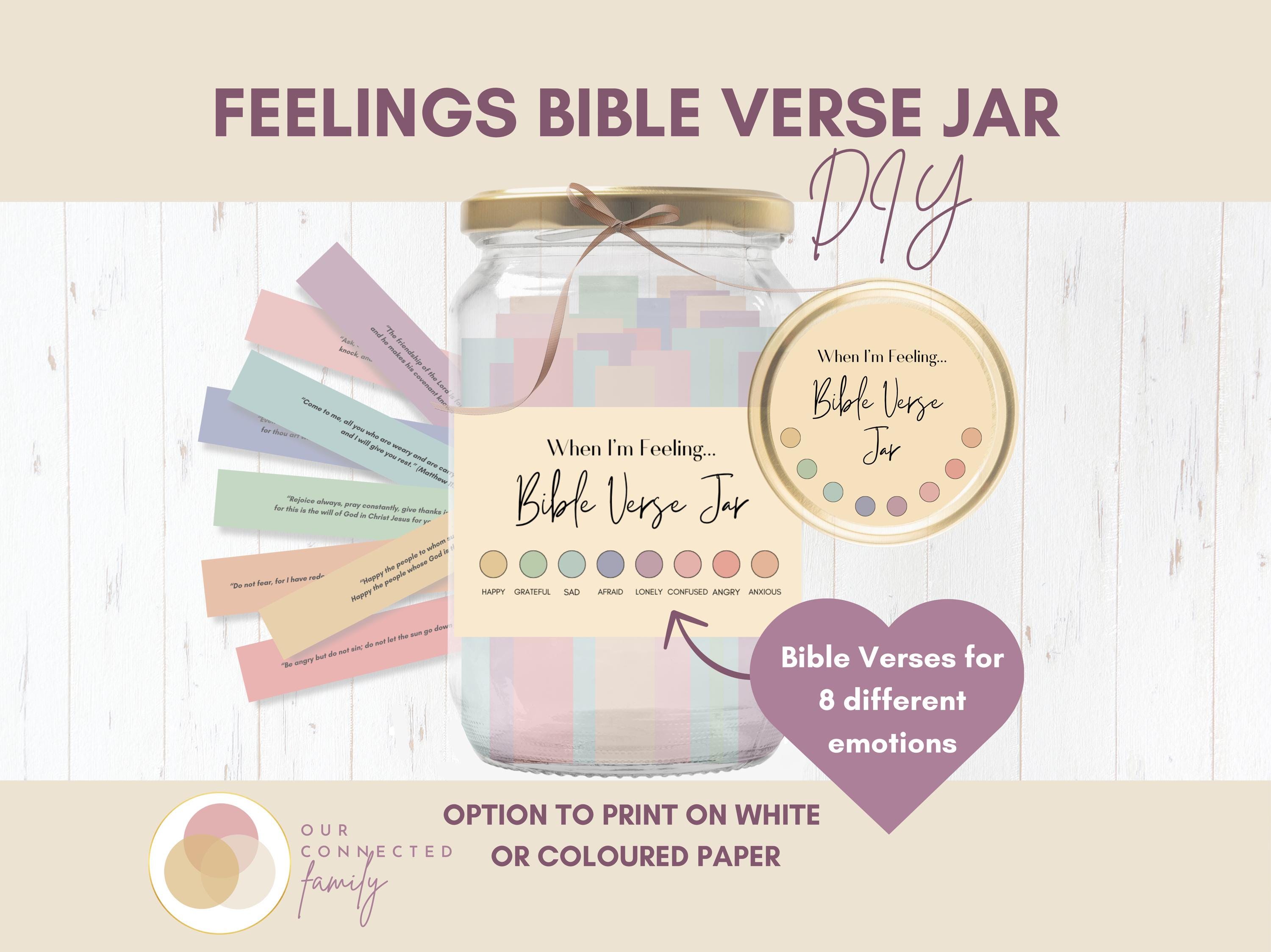 Printable BIBLE VERSE Jar & Lid Labels – 16 Oz Digital Download DIY ...