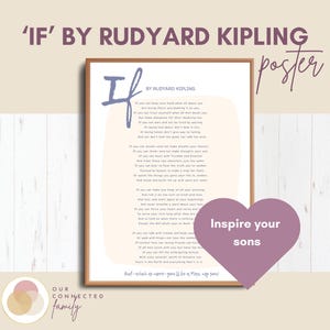 Motivational Literature POEM WALL POSTER – Digital Rudyard Kipling ...