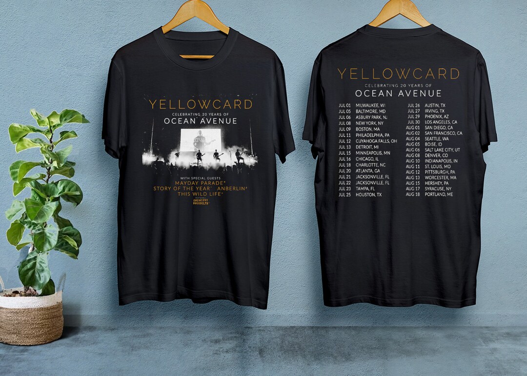 Yellowcard 2023 Tour T-shirt Yellowcard Fan Shirt Yellowcard - Etsy