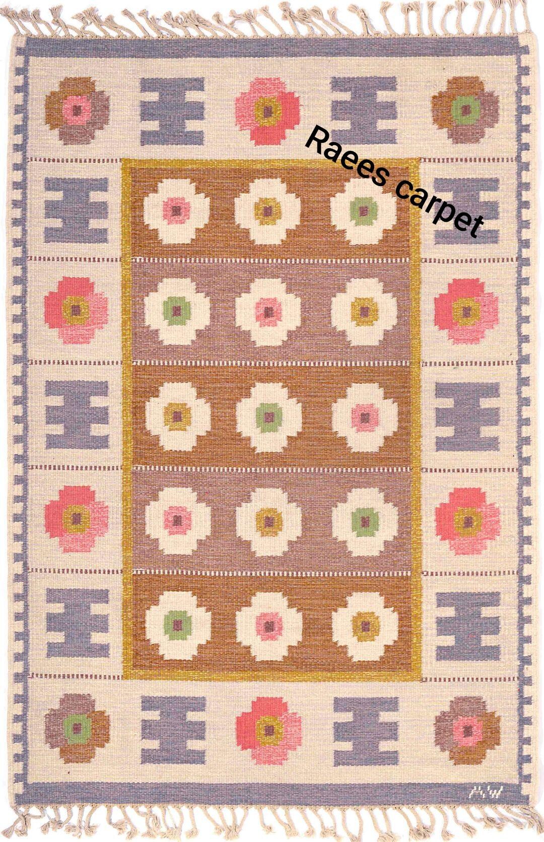 Beige Modern Rug Flat Weave Rugs With Beige Border for All Living Space ...