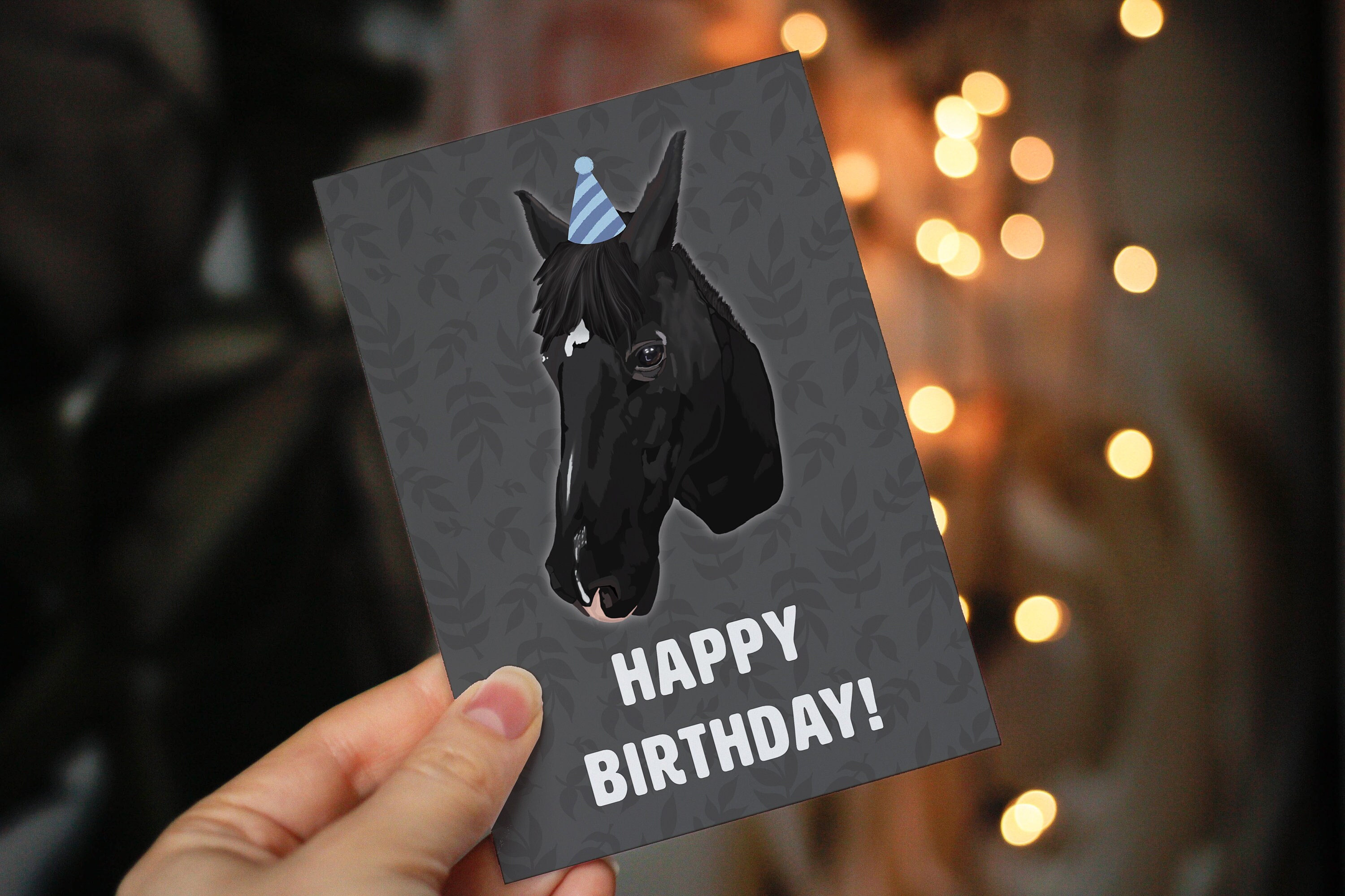 Happy Birthday Card Printable Birthday Card With Horse Horse Digital ...