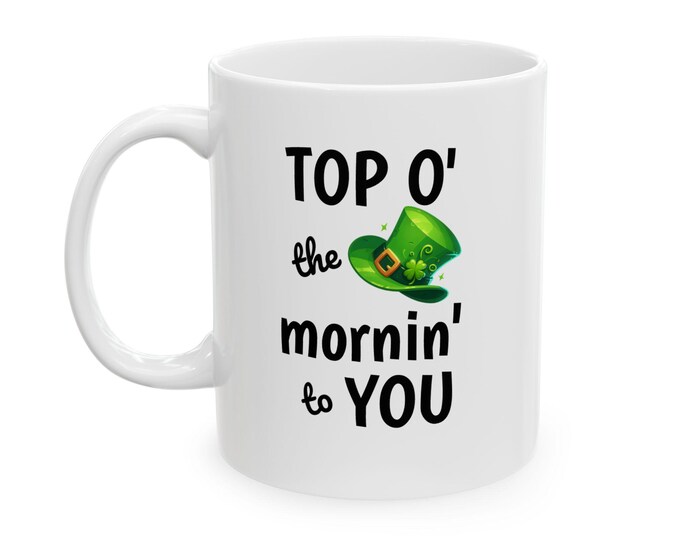 St. Patricks Day Coffee Mugs, St. Paddy's Day Ceramic Cup, Funny Green ...