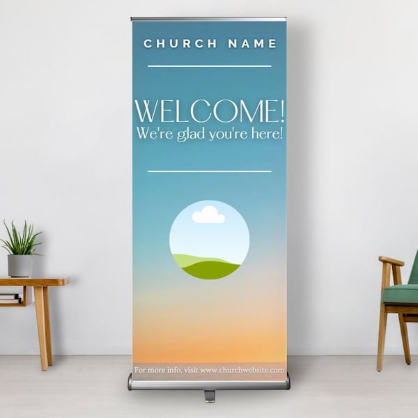 Church Retractable Banner Template - Etsy