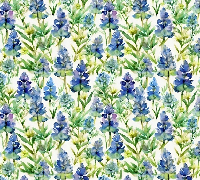 Bluebonnet Flowers | Texas Bluebonnet State Flower Continuous Pattern ...