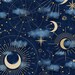 Celestial Moons Seamless Pattern, Starry Night Sky, Repeating Tile File ...