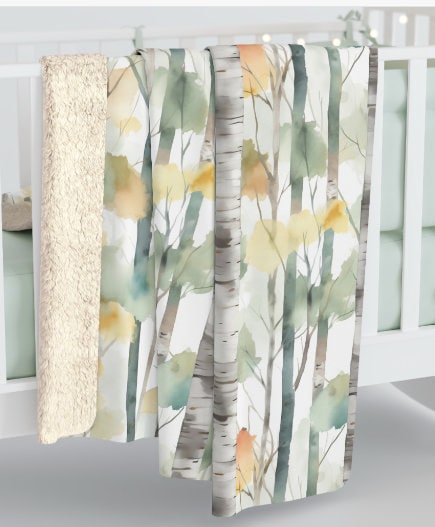 Birch Tree Forest Seamless Pattern | Continuous Pattern for Commercial ...