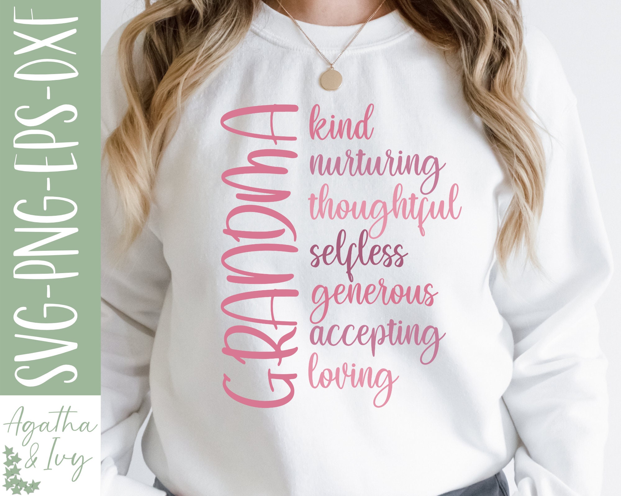 Grandma Svg, Grandma Word Collage Svg, Grandma Shirt, I Love My ...