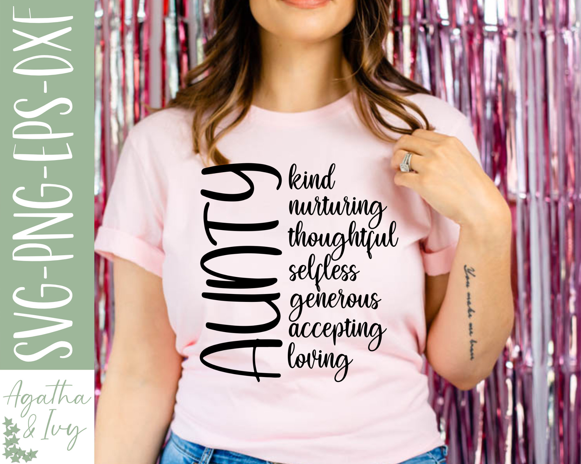 Aunty Svg, Aunty Word Collage Svg, Shirt, Aunt Svg, Aunty Shirt Svg ...