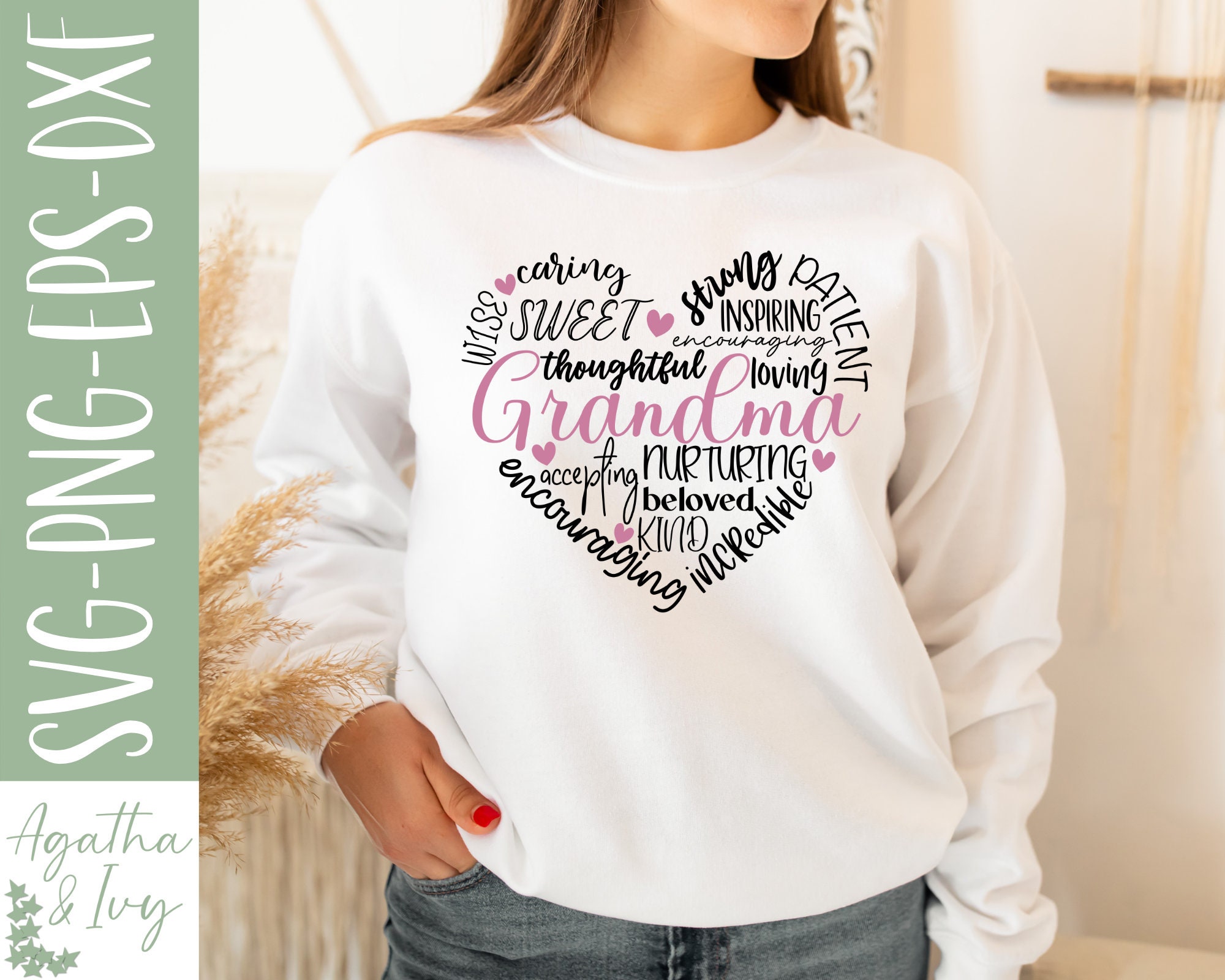 Grandma Heart Svg Grandma Svg Shirt Heart of a Grandma Svg - Etsy