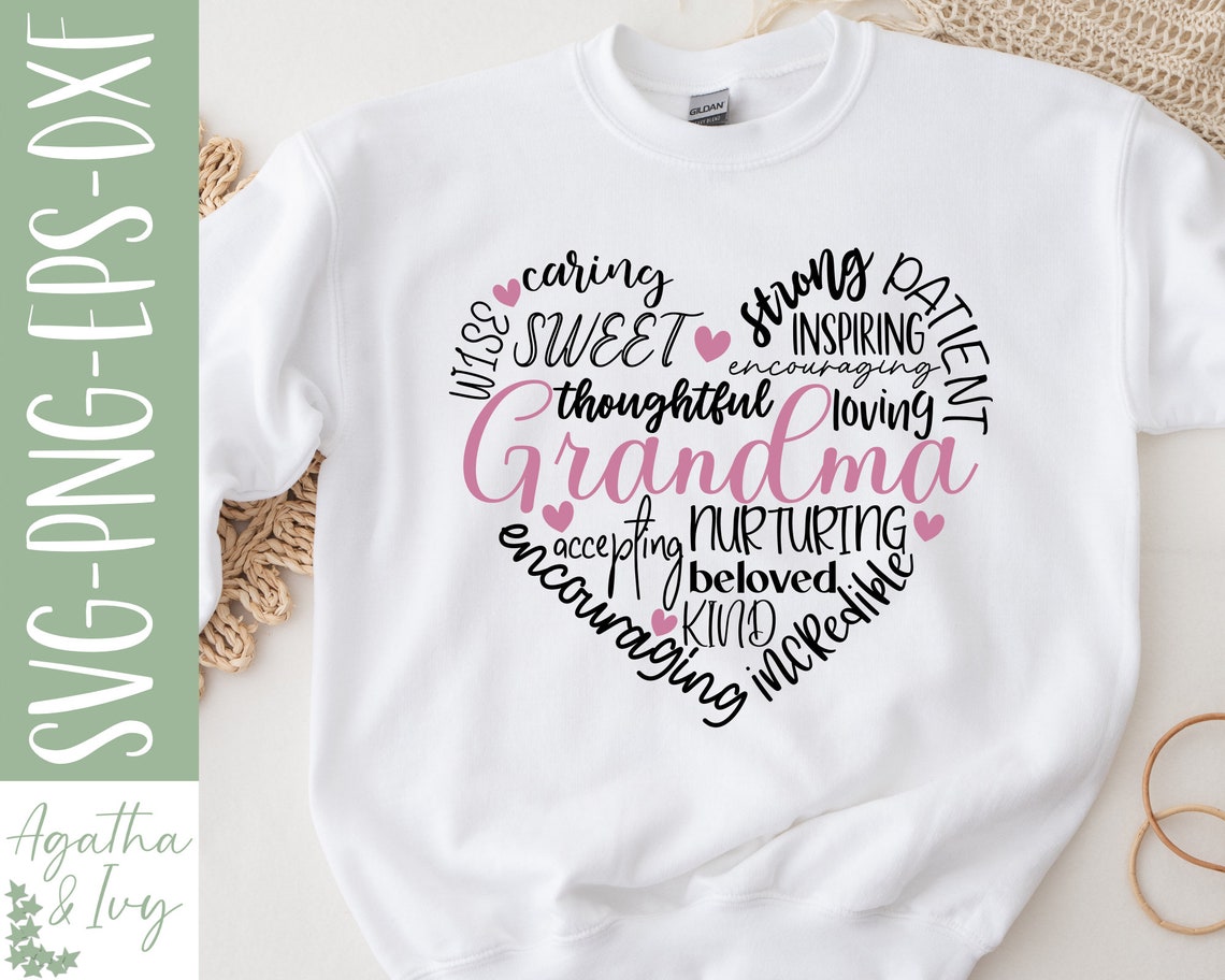 Grandma Heart Svg Grandma Svg Shirt Heart of a Grandma Svg - Etsy