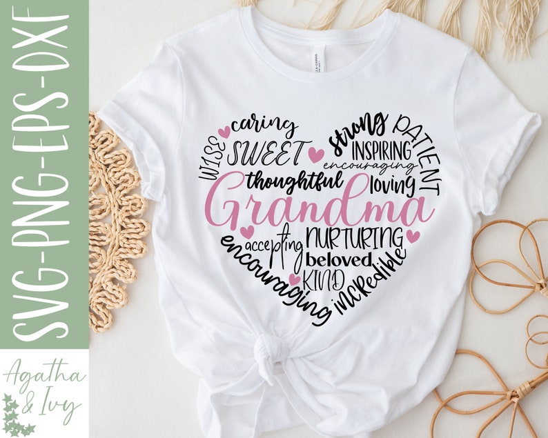 Grandma Heart Svg Grandma Svg Shirt Heart of a Grandma Svg - Etsy