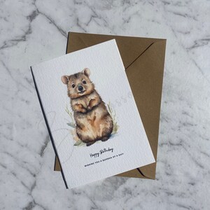 Australian Native Quokka Greeting Card - Including Envelope (A6 10.5 X ...